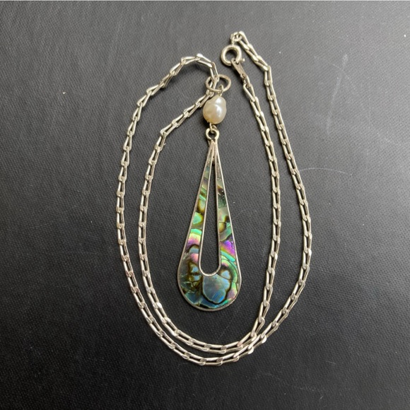 Vintage | Jewelry | Vintage Taxco Mexico Sterling Natural Pearl Abalone ...